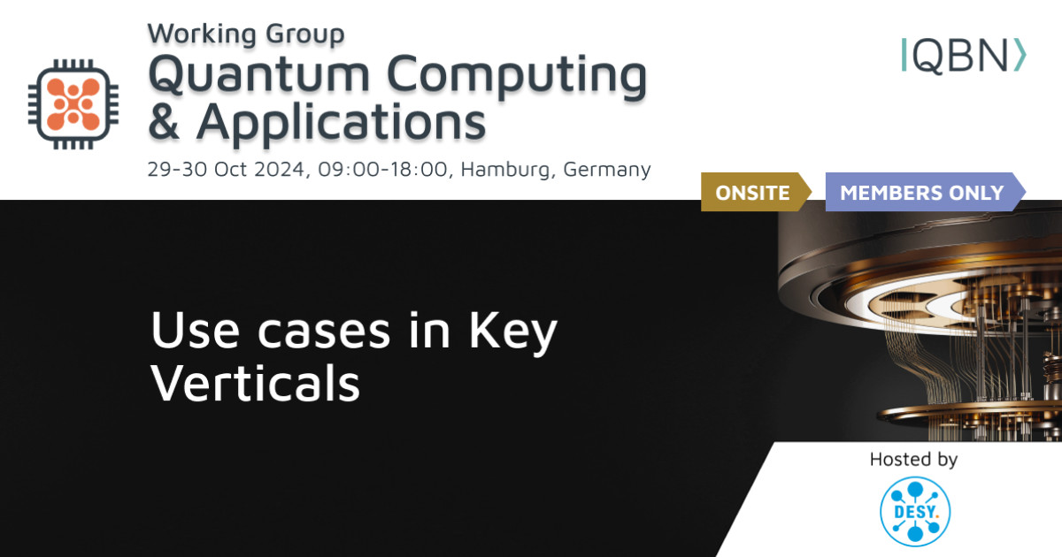 WG Quantum Computing & Applications: Use cases in Key Verticals | Startup City Hamburg